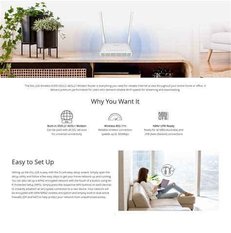 D Link Dsl 226 Wifi 4 Modem Router Networking Scorptec Computers