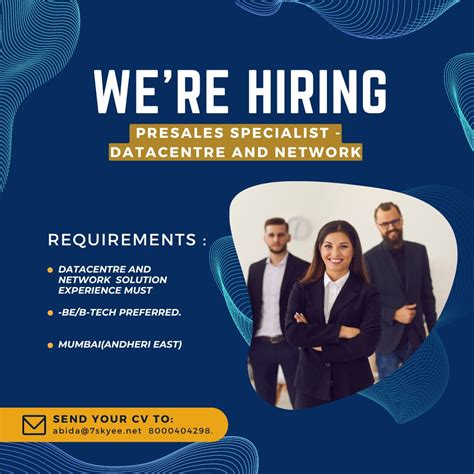 Hiring Presalesspecialist Datacentresolutions Networksolutions Mumbaijobs Itjobs Applynow