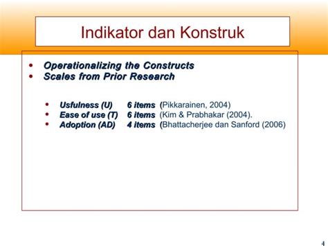 Tutorial SEM Menggunakan PLS PPT