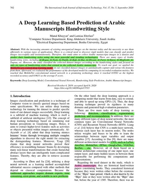 01 A Deep Learning Based Prediction Of Arab Pdf