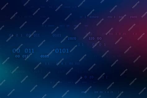 진한 파란색 배경에 이진 코드 패턴 무료 벡터
