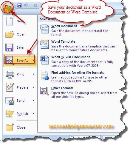 How To Password Protect MS Word 2007 Document
