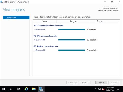 Windows Server RDS Install RDS Session Based Server World