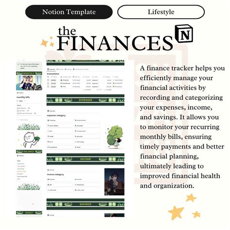 Finances Notion Template Moneytracker Budget Planner Notion Dashboard Etsy