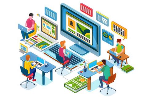 Premium Photo Educators Conducting Virtual Lessons On An Elearning