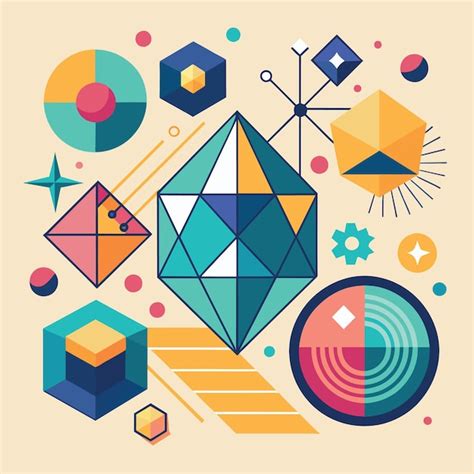 Abstract And Vector Basic Shapes Collection Geometric Formal Shape Polygonal Elements Premium