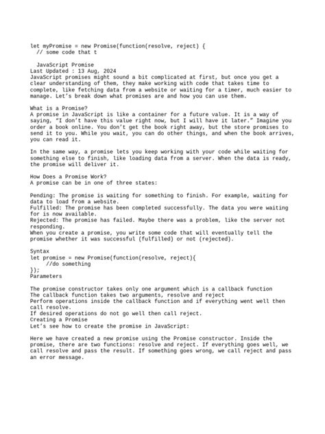 json promise code sample pdf