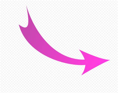 Curved Down Right Pink Arrow Transparent PNG Citypng