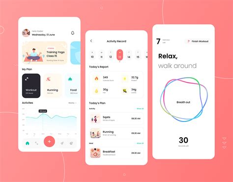 Fitness App UI Shots On Behance Fitness App UI Shots On Behance