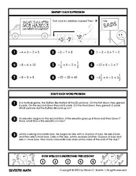 Combining Integers Day Guided Notes By Steven Silvestri TPT
