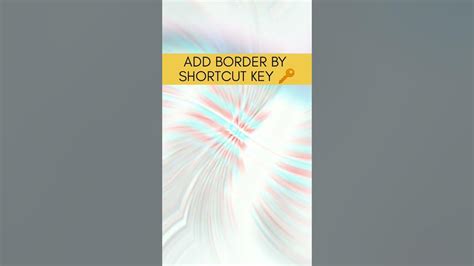 excel tips add border shortcut 🔑 key excel exceltips youtubeshorts