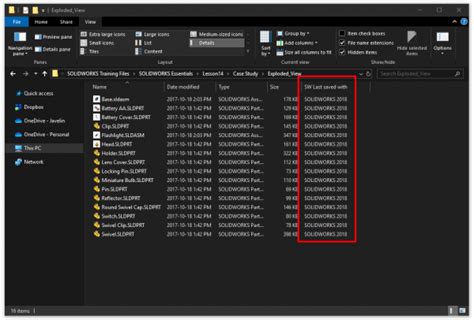 How To Display The SOLIDWORKS File Version In Windows Explorer