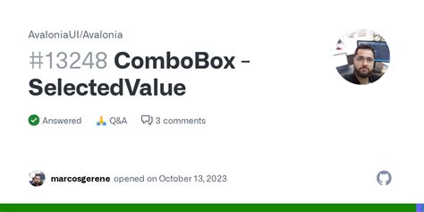 ComboBox SelectedValue AvaloniaUI Avalonia Discussion 13248 GitHub