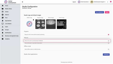 How To Enable End User Feedback Artist Connection Help Center