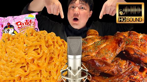 자메이카통다리구이 먹방🔥 까르보불닭 곁들여 녹음실에서 ㅣ하이퍼 리얼사운드 먹방ㅣ매운음식먹방 Youtube