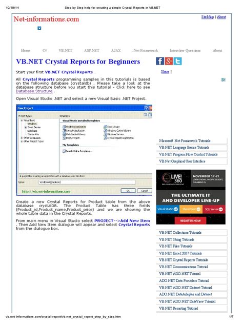 Crystal Reports Tutorial Pdf Active X Data Objects Microsoft