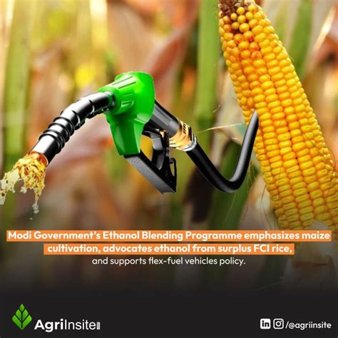 Modi Governments Ethanol Blending Programme For Maize And Fci