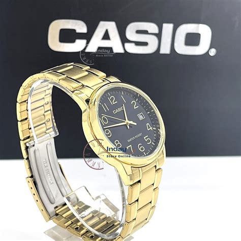 Casio Standard Mens Watch Mtp V002g 1b Analog Stainless Steel Band Tr Indaystoreonline