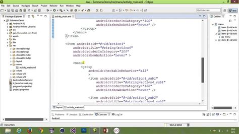 Checkable Menu Item Youtube