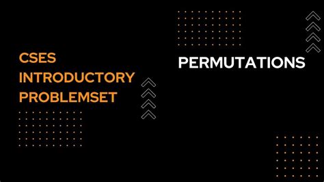 Permutations Cses Introductory Problem Set Easy Explanation Youtube