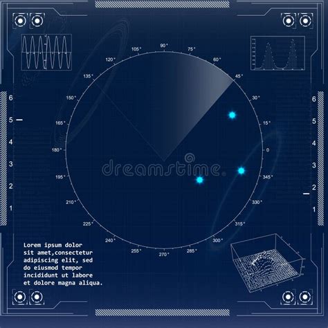 radar screen futuristic user interface stock illustration