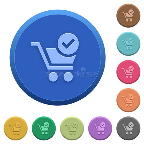 Embossed Checkout Buttons Stock Vector Illustration Of Icons 186268094