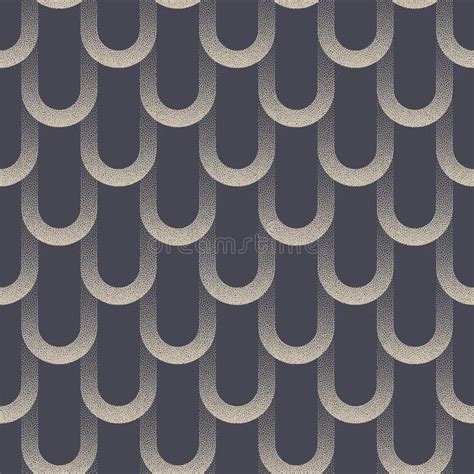 Art Deco Ornament Trendy Seamless Pattern Vector Dot Work Abstract Background Stock Illustration