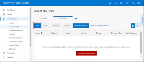 Adding Powermax Array With Data Manager Dell Powerprotect Data