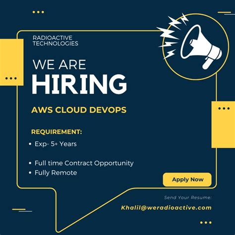 hiring aws cloud devops remotejob fulltime contract wearehiring