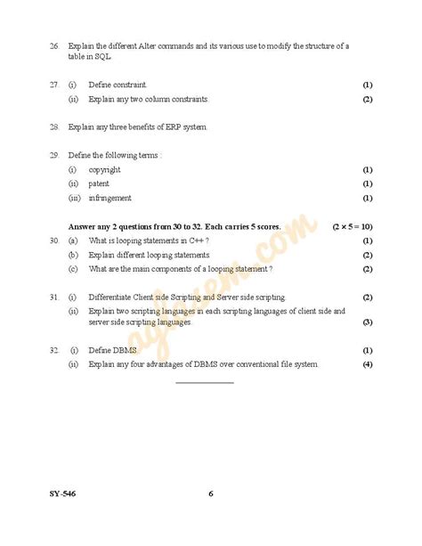 Kerala Plus Two Computer Application Commerce Question Paper 2023 Pdf