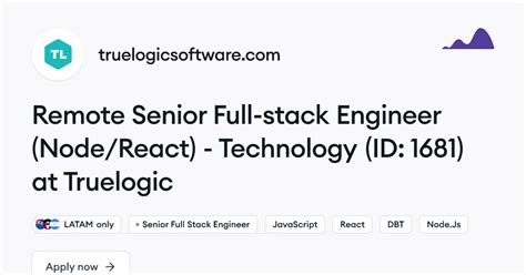 Himalayas On Linkedin Remote Senior Full Stack Engineer Nodereact Technology Id 1681 Job