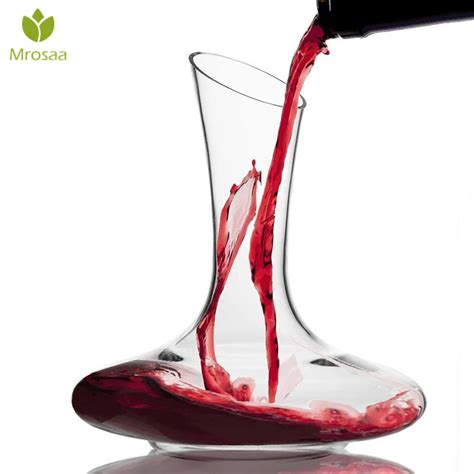 1500ml Elegant Lead Free Crystal Glass Wine Pourer Decanter Portable Wine Aerator Pourer Wine