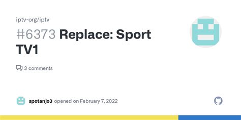 Replace Sport Tv1 · Issue 6373 · Iptv Orgiptv · Github