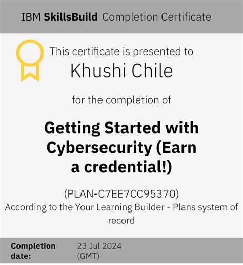 Khushi Chile On Linkedin Cybersecurity Ibm Professionaldevelopment Continuouslearning…