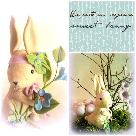 Easter Bunny Made Of Cold Porcelain