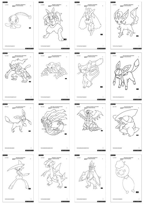 포켓몬 색칠공부 무료 Pdf도안 4세대pokemon Coloring Pages 포켓몬 색칠공부 무료 Pdf도안 4세대pokemon Coloring Pages