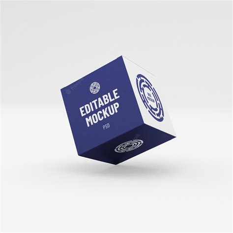 Premium Psd Square Box Packaging Template For Product Design Mockup On Clean Background