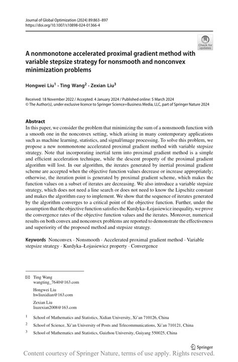 A Nonmonotone Accelerated Proximal Gradient Method With Variable