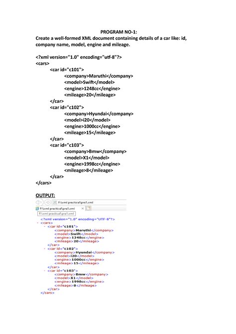 Xml Practical Abc Program No 1 Create A Well Formed Xml Document