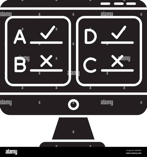 Online Survey Glyph Icon Multiple Answer Questionnaire Social Research Customer Satisfaction