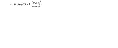 Solved Section Derivatives Of Logarithmic Functions Chegg