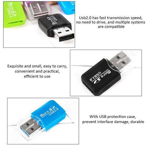 Mini USB Micro SD TF T Flash Card USB Cardrider Adapter For