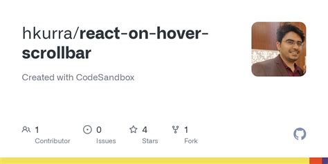 Github Hkurrareact On Hover Scrollbar Created With Codesandbox