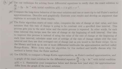 A Use Our Technique For Solving Linear Chegg Com
