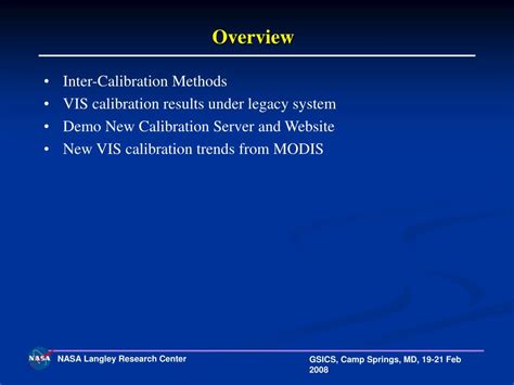 Ppt Geo Visible Calibration Strategy Using Modis As Reference