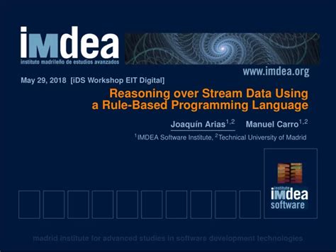 Ppt Reasoning Over Stream Data Using A Rule Based Programming Language Powerpoint