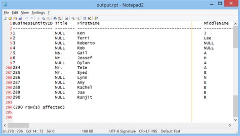 Sql Server Converting Standard Ssms File Results To Delimited Notes From The Field 085