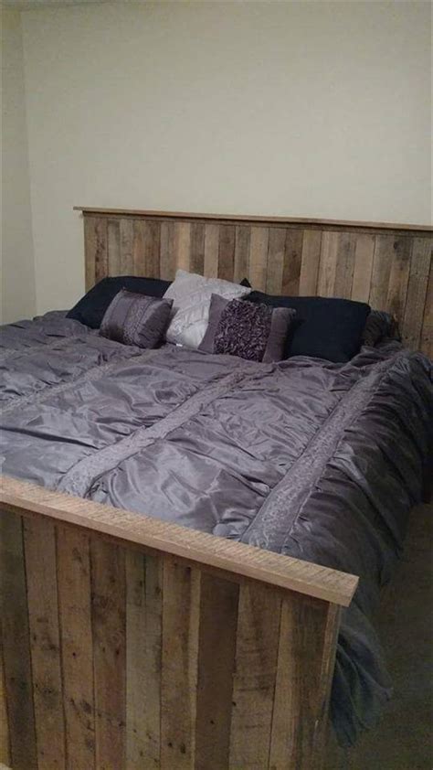 King Size Pallet Bed With Crate Storage 101 Pallets