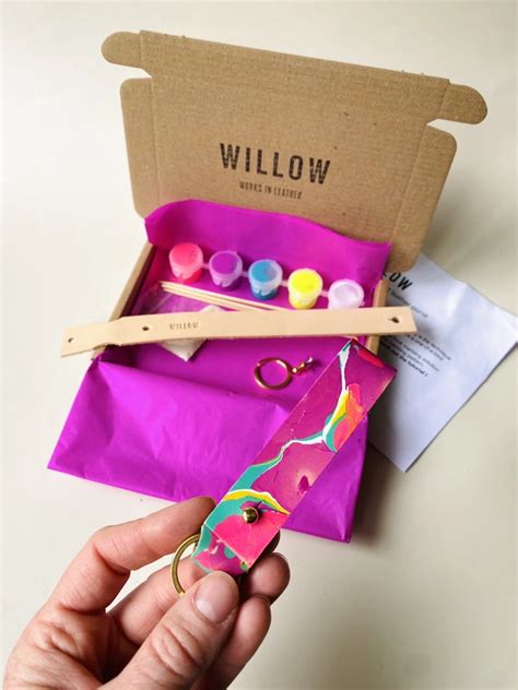 Diy Craft Kit Marble Your Own Key Ring Holly And Co