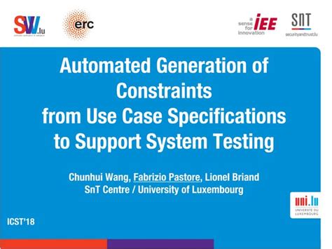 Automated Generation Of Constraints From Use Case Specifications To
